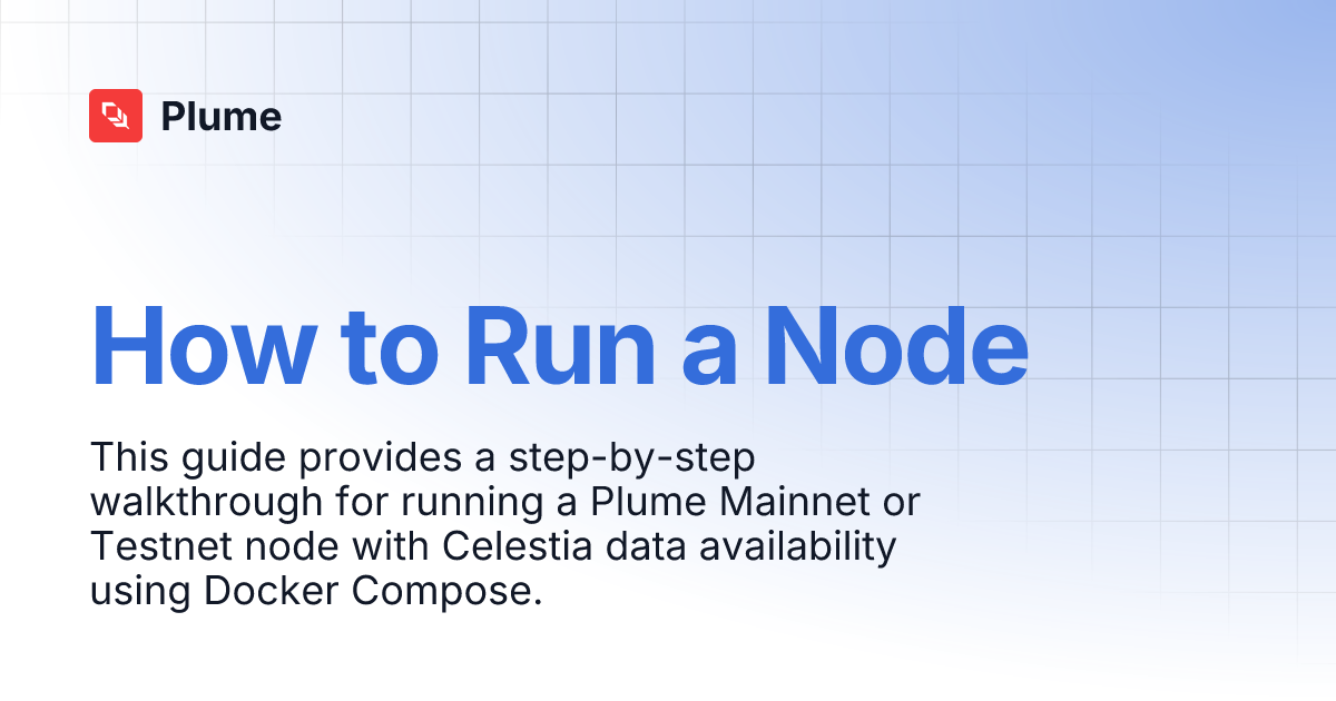 How to Run a Node | Plume